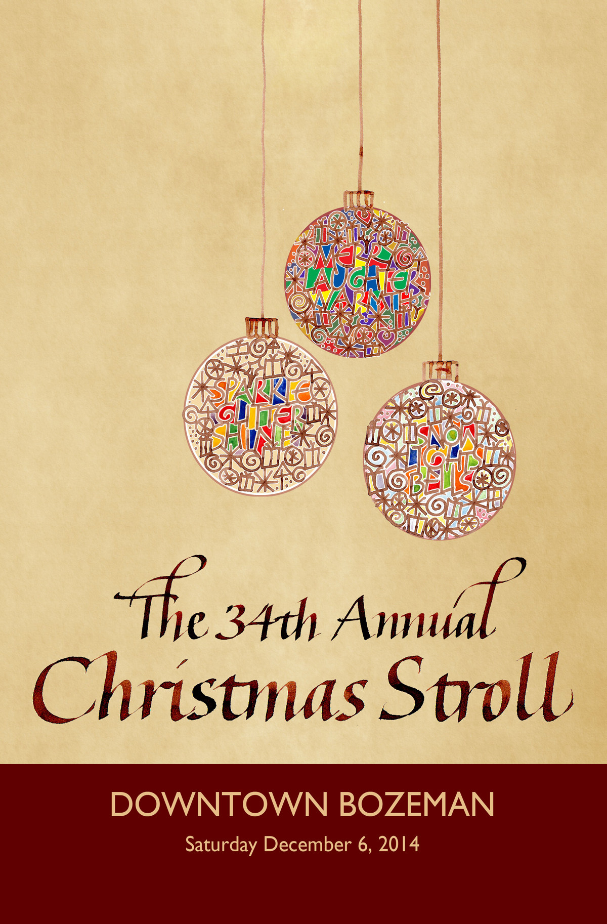 Second place poster design for this year’s Christmas Stroll | Painting ...