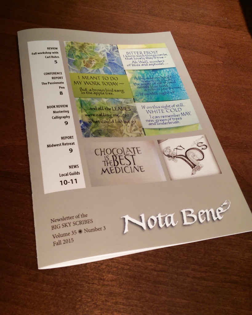 Nota Bene – newsletter of the Big Sky Scribes - Painting Speech